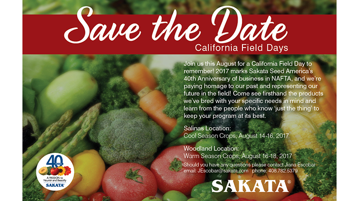 Sakata announces California Field Days - Garden Center