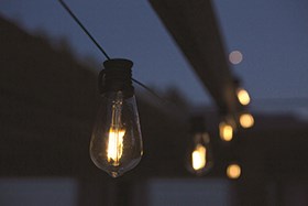 Vintage Edison Solar String Lights - Garden Center